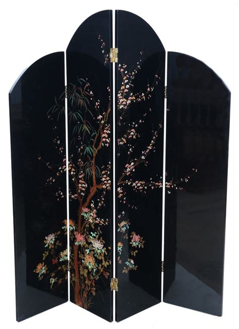 Large Late 20th Century Chinoiserie Black Lacquer And Gilded Dressing