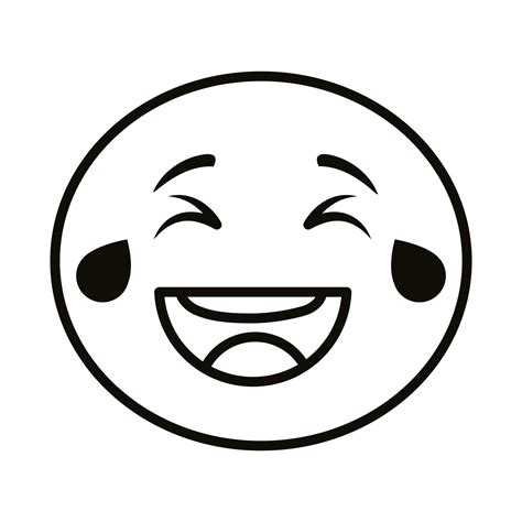 Emoji Face Laughing Classic Line Style Icon 2516503 Vector Art At Vecteezy