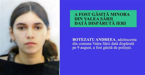 Update A Fost Găsită Adolescenta Din Valea Sării Dată Dispărută Din