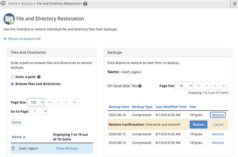 How To Use The File And Directory Restoration Feature Cpanel