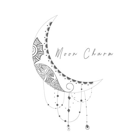 Premium Vector Handdrawn Crescent Moon Logo