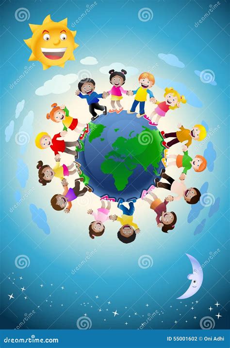 Hands Surrounding Earth Vector 58855286