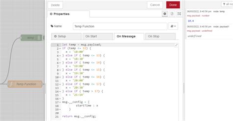 Function Node For Starttime In Time Range Node Developing Nodes