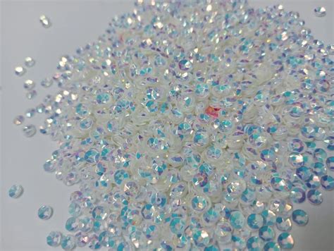 Plastic White Blue Round Sequins Size 053 Mm At ₹ 1000kg In Mumbai