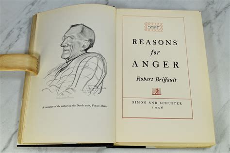 Reasons For Anger By Robert Briffault Very Good Hardcover 1936 1st Edition Lost Time Books