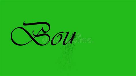 Boutique Animation Text With Dust Sprinkle Particle Effect On Green