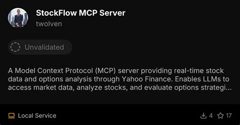 stockflow mcp server mcp servers · lobehub