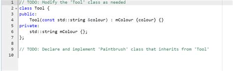 Solved Write A Class Paintbrush That Inherits From The