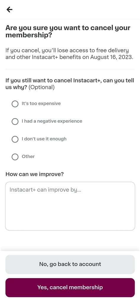 Instacart How To Cancel Your Account