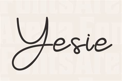 Yesie Font Dafont Free
