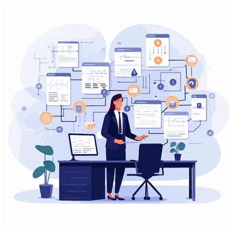 Efficient Business Partners Database Administration Management Concept Premium Ai Generated Vector