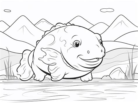 Realistic Blobfish Coloring Sheet Coloring Page