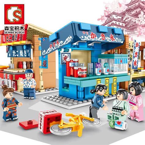 Sembo Japanese Festival Cherry Blossom Sakura Series 601078 Mini Street Building Blocks Webuild