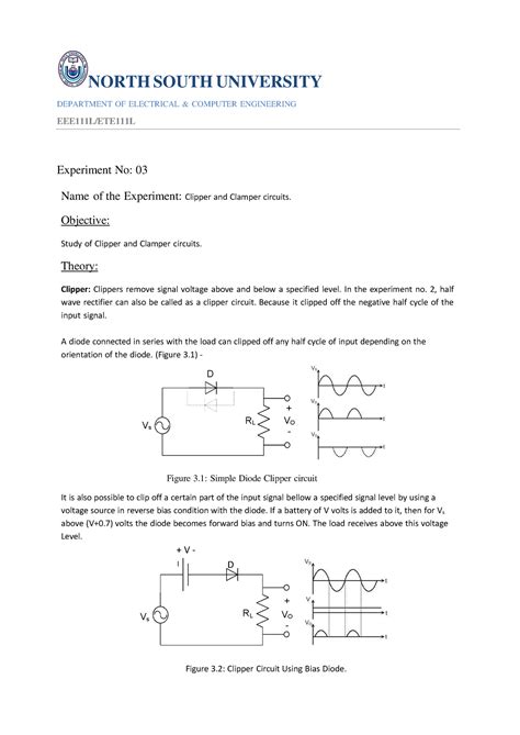 EEE111 Exp 3 Lab Report DEPARTMENT OF ELECTRICAL COMPUTER