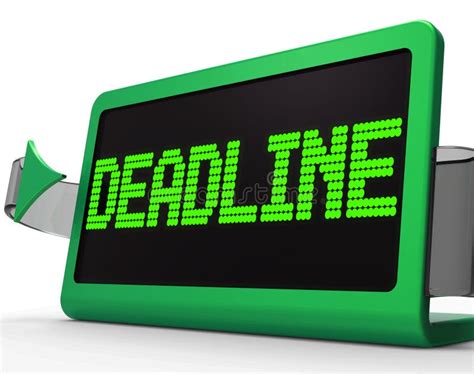 Deadline On Clock Showing Pressure And Countdown Stock Illustration