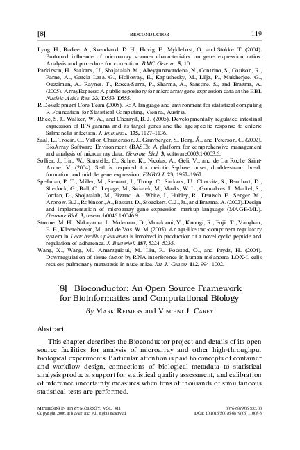 pdf [8] bioconductor an open source framework for bioinformatics and