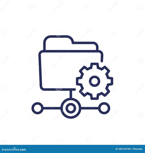 Active Directory Folder Icon On White Vector Illustration