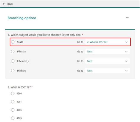 Microsoft Forms Branching Not Working Fixed