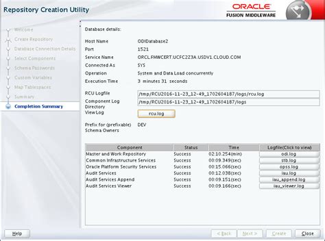 Creating An Oracle Data Integrator Repository Using The Repository