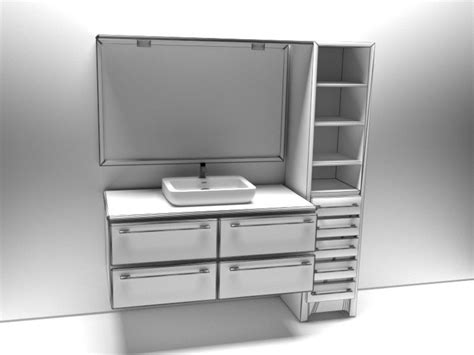 욕실 캐비닛 3d 모델 4 Stl Obj Max Fbx 3ds C4d Free3d