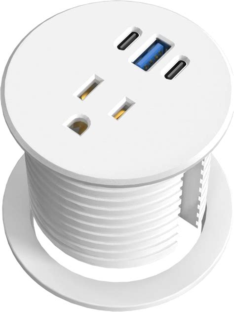 Desktop Grommet Power Outlet 25 Inch Recessed Outlet With 20w Fast