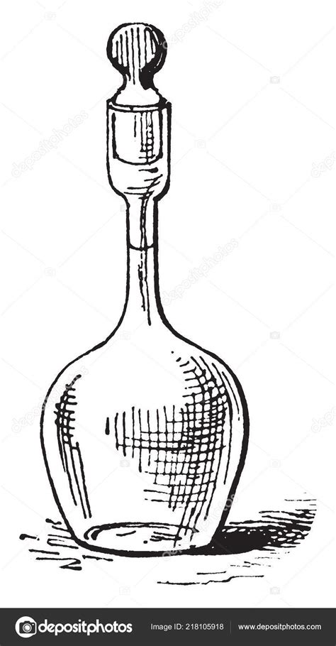 Pycnometer Shown Here Vintage Line Drawing Engraving Illustration Stock
