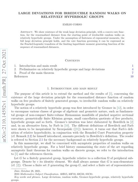 Large Deviations For Irreducible Random Walks On Relatively Hyperbolic