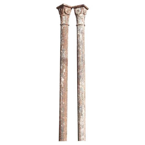 1960s Pair Of Rectangular Solid Granite Column Pilasters For Sale At