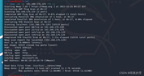 演示nmap工具的常用参数 Csdn博客