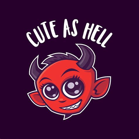 Cute As Hell Devil Digital Art By John Schwegel Pixels