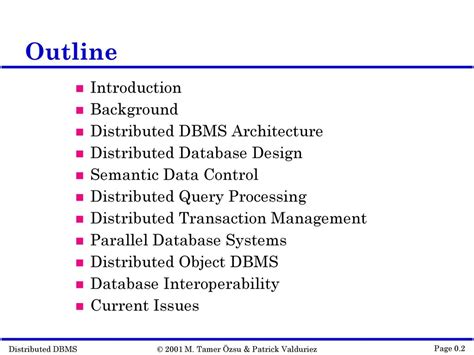 Distributed Database Management Systems © 2001 M Ppt Download