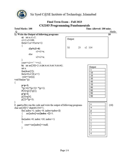 Pf Final Term Exam Fall 2023 Soultion Pdf Software Engineering