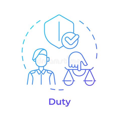 Soldiers Duty Blue Gradient Concept Icon Stock Vector Illustration Of