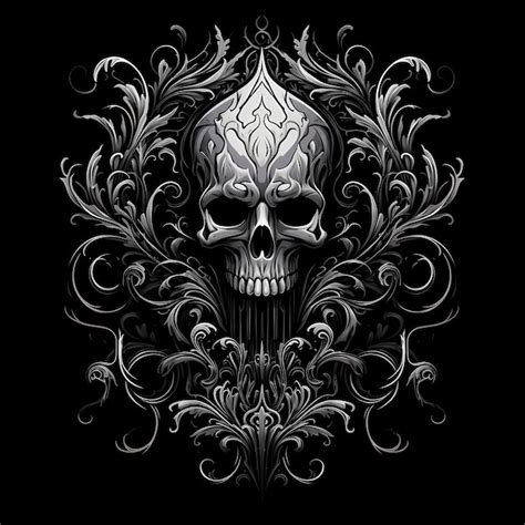 Premium Photo Skull And Gravestone Tattoo Design Dark Art