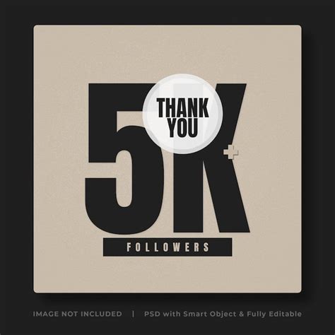 Premium Psd Thank You 5000 Social Media Post Banner Template