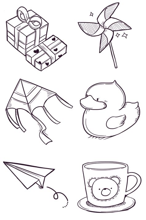 千库网 儿童节装饰简笔画 元素编号12211161