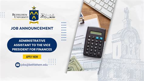 Vacancy Administrative Assistant To The Vice President For Finances Bethlehem University