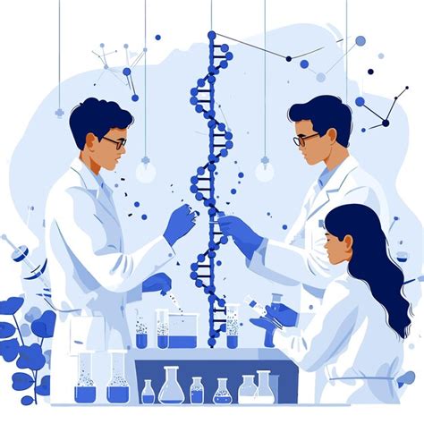 Collaborative Scientific Research In A Modern Laboratory Setting Premium Ai Generated Vector