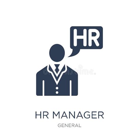Hr Manager Icon Trendy Flat Vector Hr Manager Icon On White Background