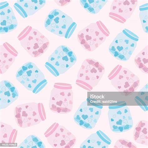 발렌타인 벽지에 적합 한 분홍색 배경에 사랑 스러운 파란색과 분홍색 병 발렌타인 그림의 완벽 한 배경 2월에 대한 스톡 벡터 아트 및 기타 이미지 Istock