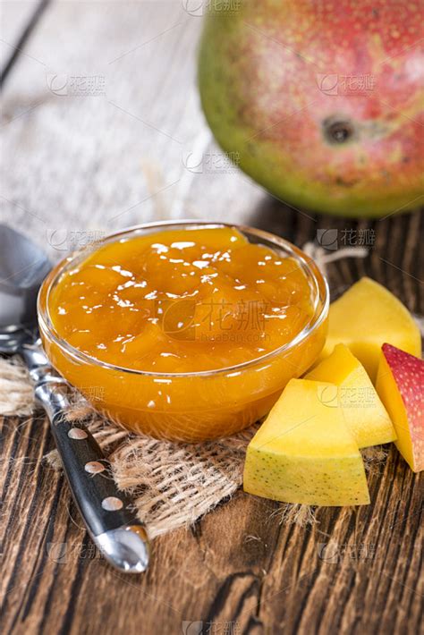 果酱切片食物芒果垂直画幅饮食素食水果无人果冻有机食品