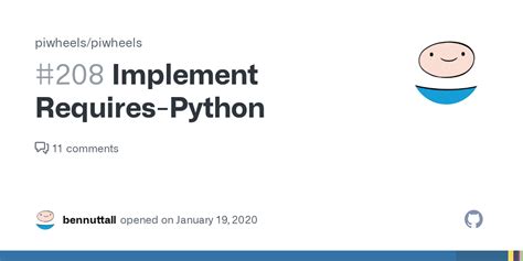 implement requires python · issue 208 · piwheels piwheels · github