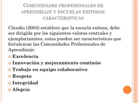 Comunidades Profesionales De Aprendizaje