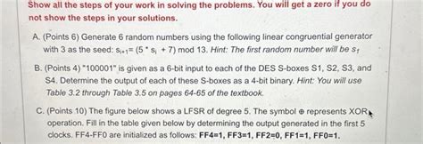 Solved Show All The Steps Of Your Work In Solving The