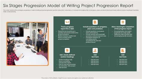 Six Stages Progression Model Of Writing Project Progression Report