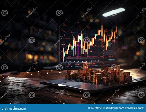 Stock Market Or Forex Trading Charts And Candlestick Chart Generative