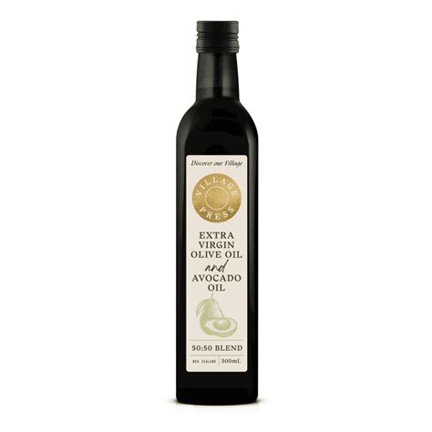 Extra Virgin Olive Oil And Avocado Oil 5050 Blend 500ml The Village