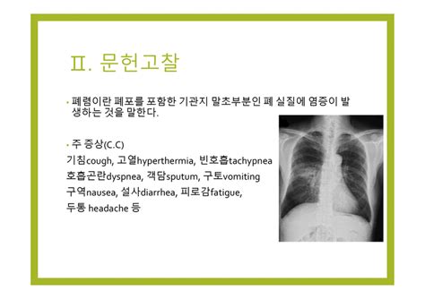 간호학 폐렴 Pneumonia사례연구보고서 의약학