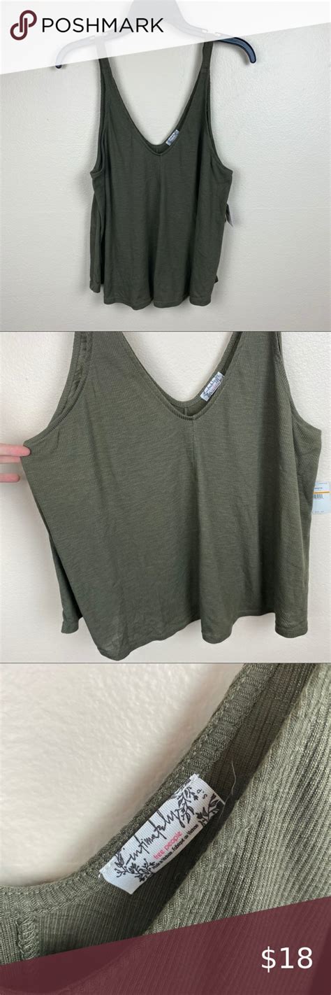 Nwt Intimately Free People Army Green Ribbed Tank Free People Army
