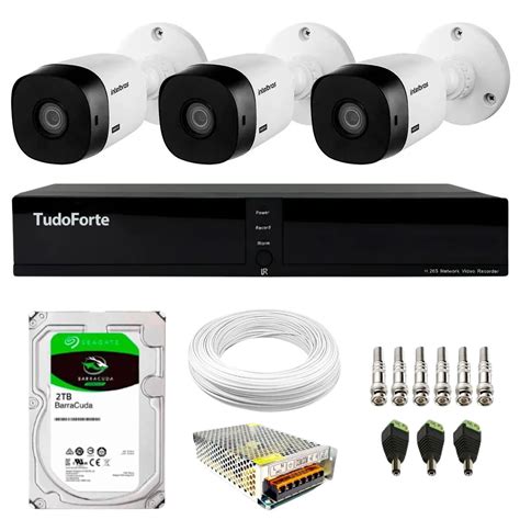 Kit 3 Câmeras Intelbras VHL 1120 B HDCVI Lite HD 720p Lente 3 6mm Visão